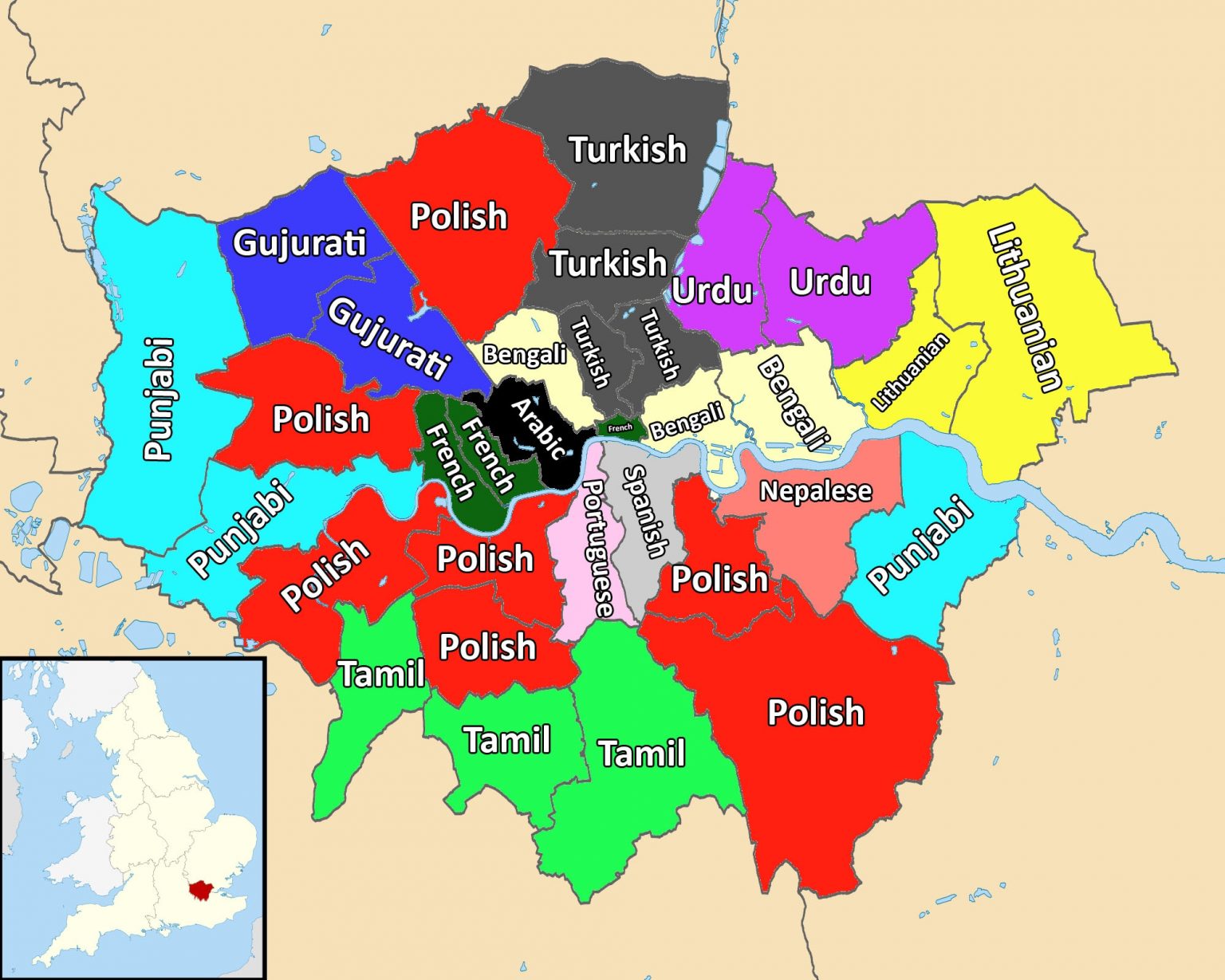 Map reveals most common second languages in London boroughs - LARIA ...